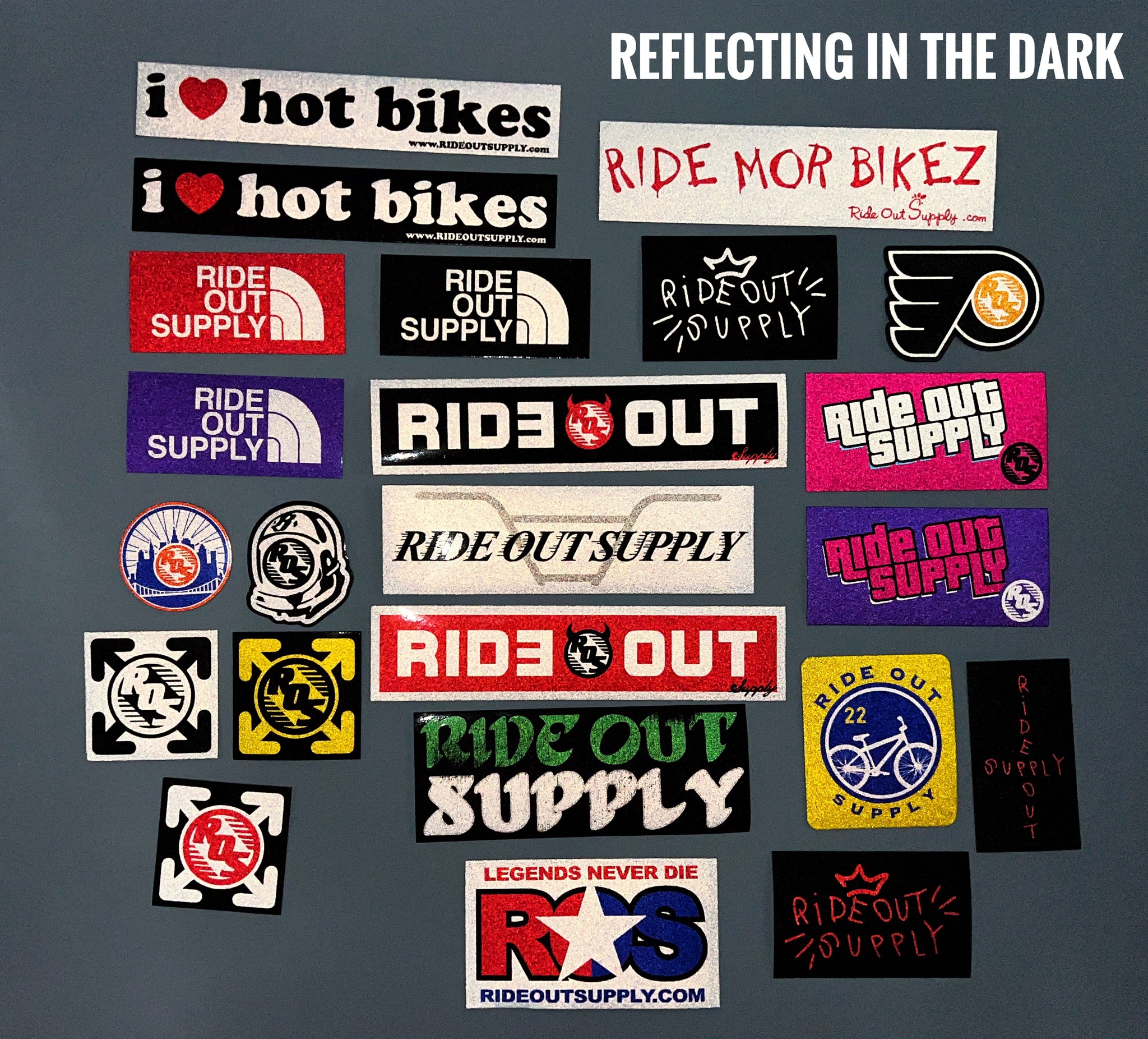 NEW 🔥 ROS SLAP Pack V2 - 23 Pack of reflective stickers – Ride Out Supply